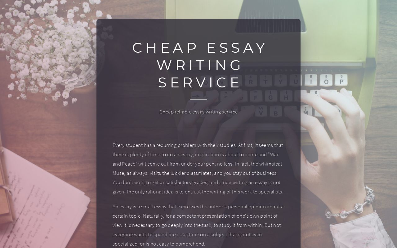 Cheap essay writing service